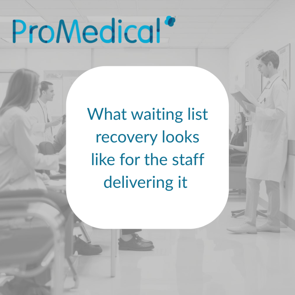 What waiting list recovery looks like for the staff delivering it ...