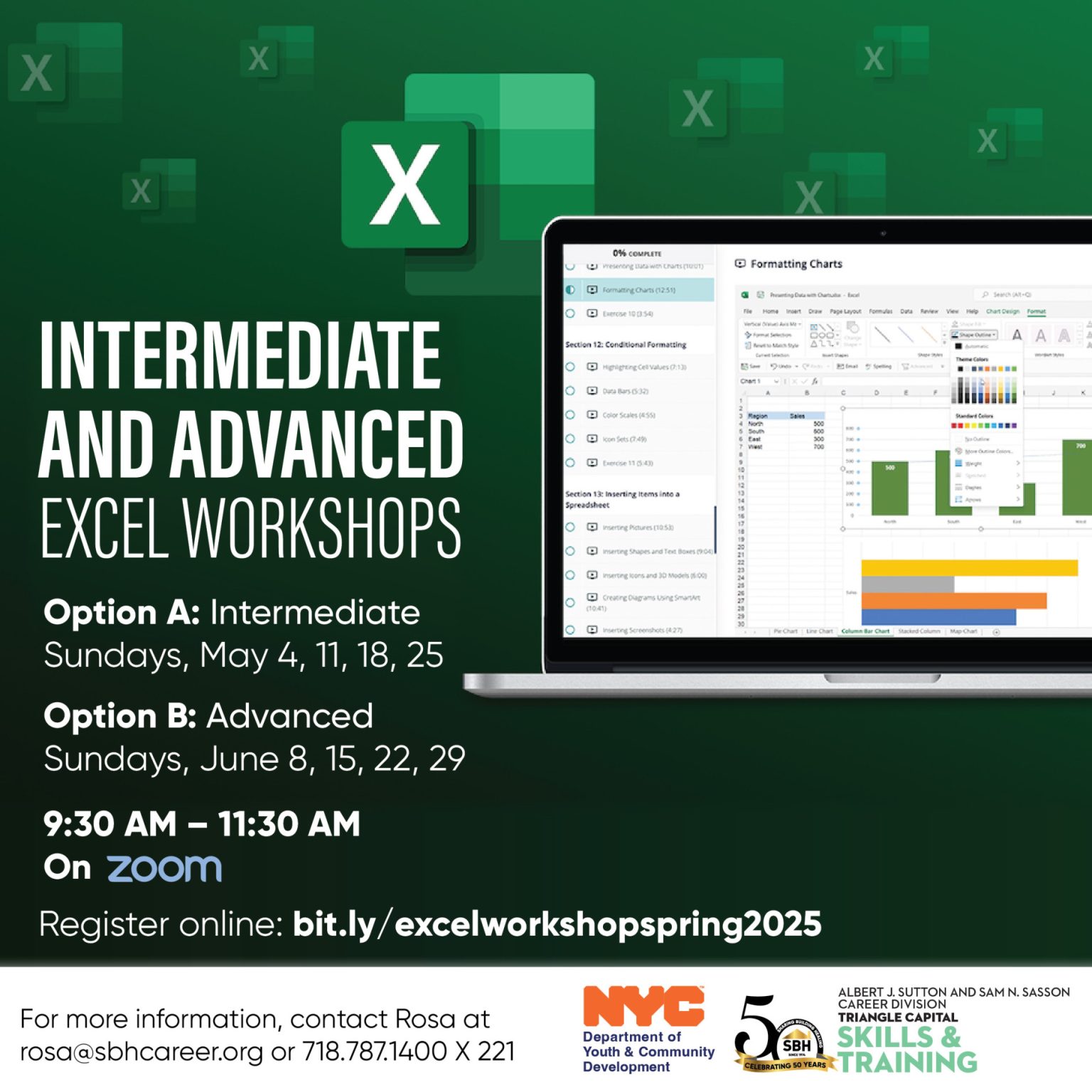 Intermediate & Advanced Excel | SBH Career Serivces